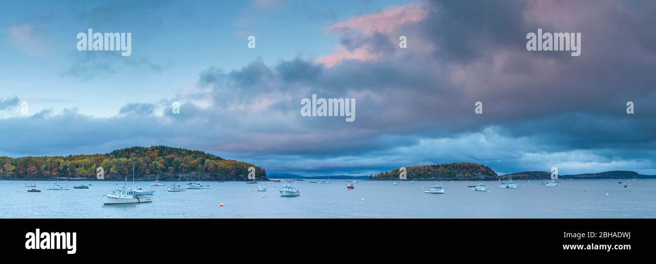 USA, Maine, Mt. Desert Island, Bar Harbor, view of Frenchman Bay ...