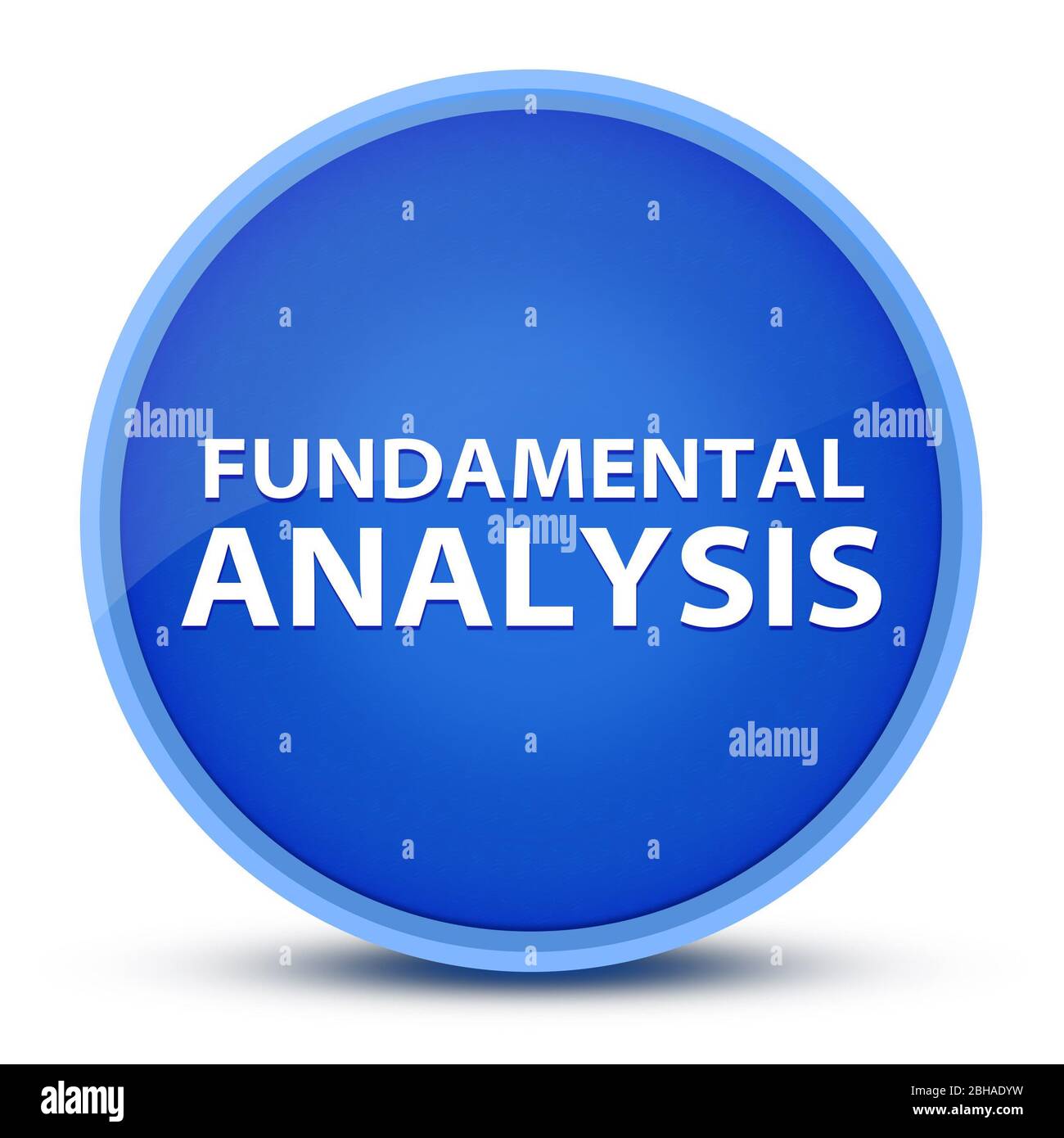 Fundamental Analysis isolated on special blue round button abstract ...
