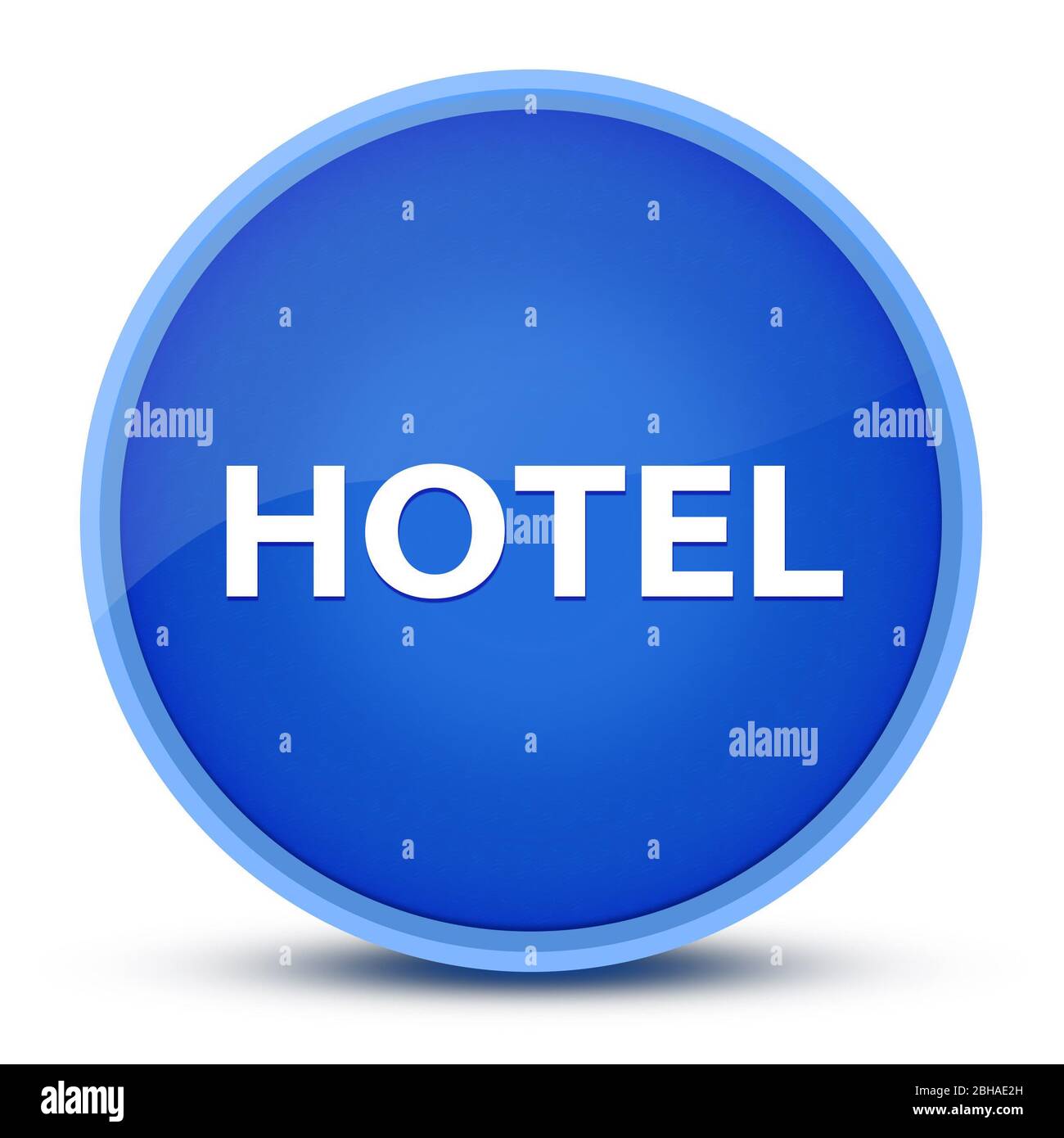 Hotel isolated on special blue round button abstract illustration Stock ...