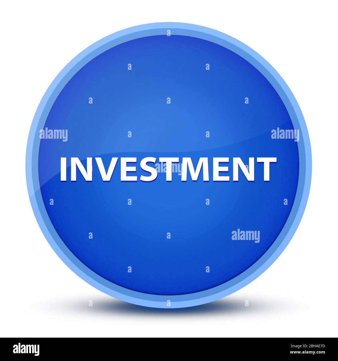 Investment isolated on special blue round button abstract illustration ...