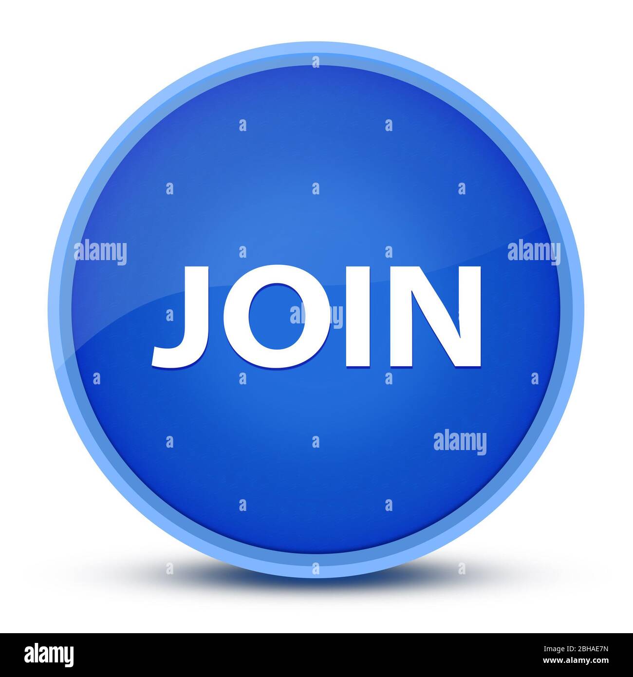 Join isolated on special blue round button abstract illustration Stock ...