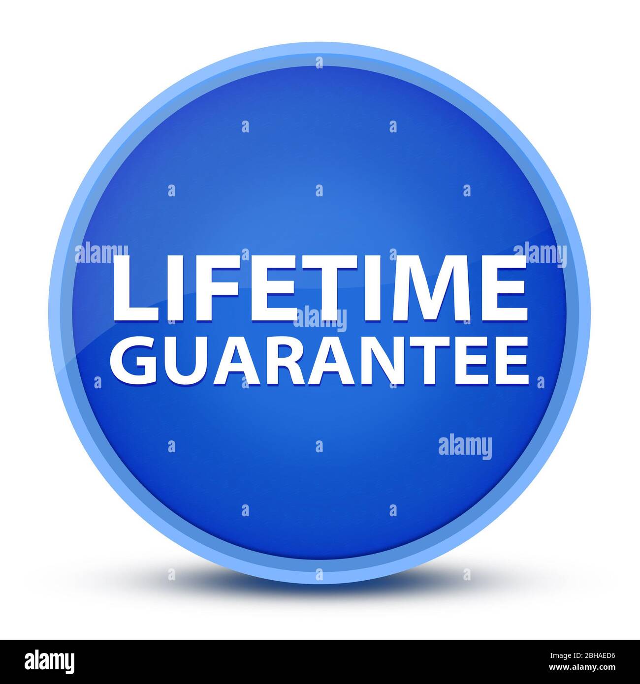 Lifetime Guarantee isolated on special blue round button abstract ...