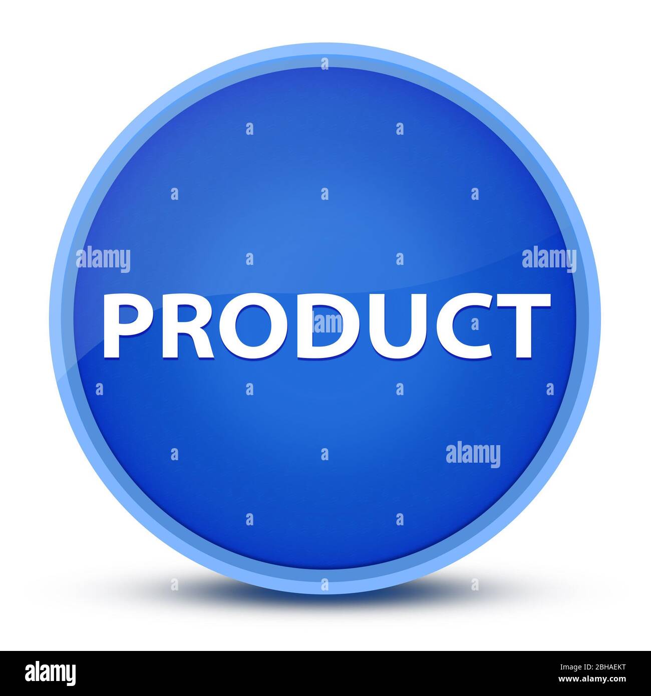 Product isolated on special blue round button abstract illustration ...