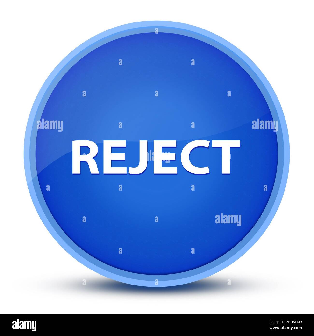 Reject isolated on special blue round button abstract illustration ...
