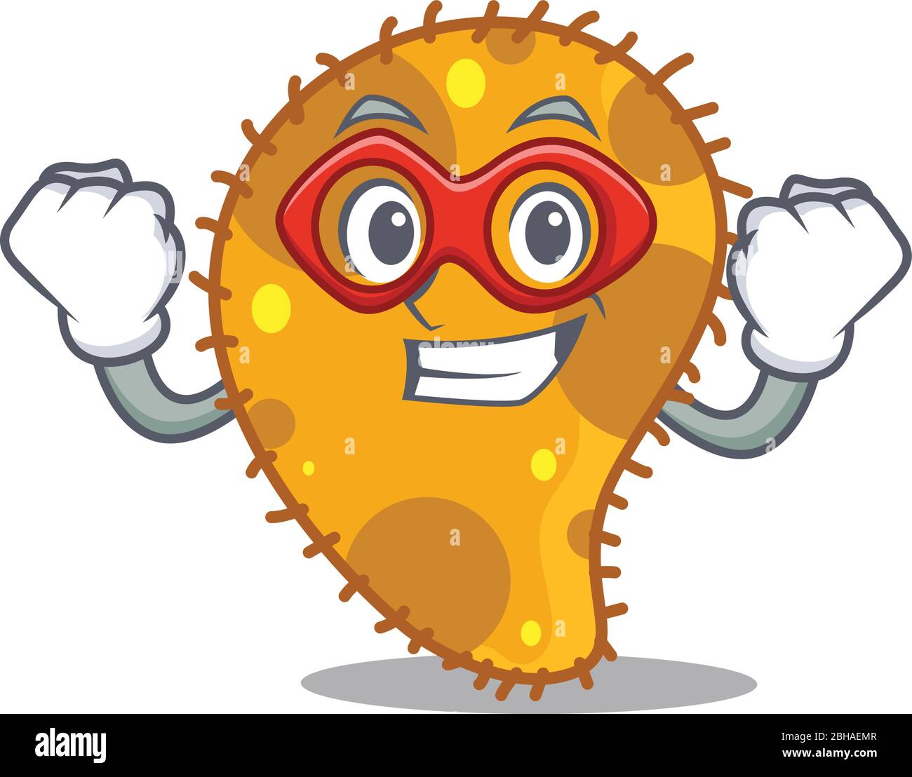 A cartoon character of pseudomonas performed as a Super hero Stock ...