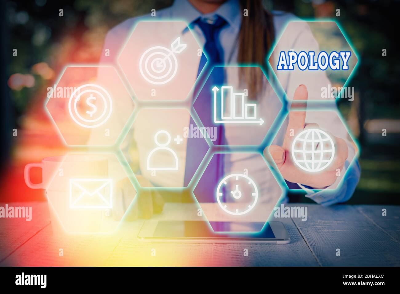 Conceptual hand writing showing Apology. Concept meaning a written or ...