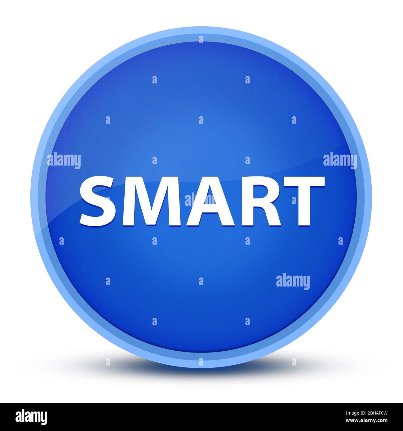 Smart isolated on special blue round button abstract illustration Stock ...