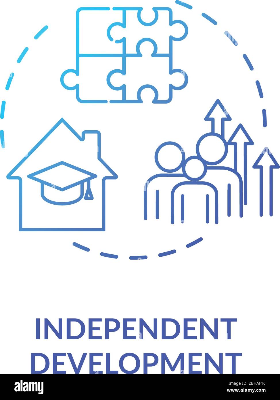 Independent development concept icon Stock Vector Image & Art - Alamy
