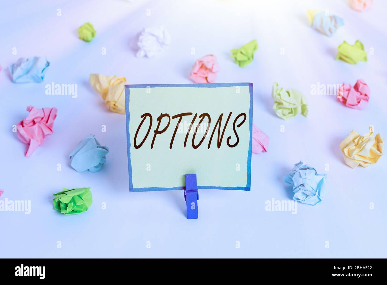 Conceptual hand writing showing Options. Concept meaning the ...