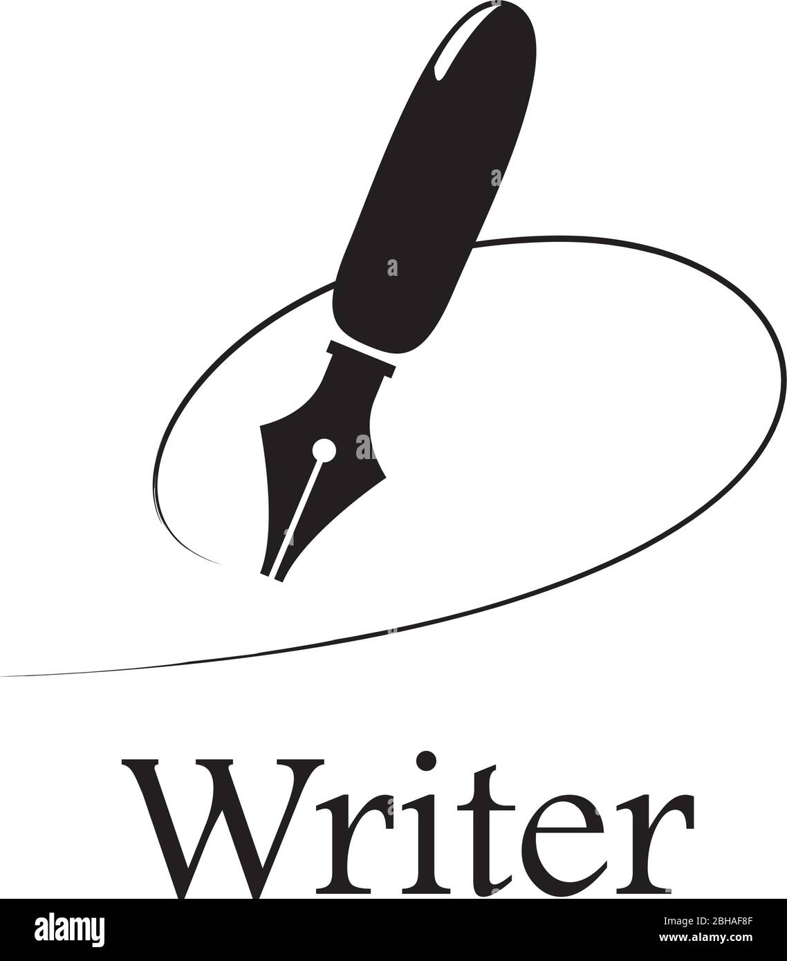 Vector sign writer. Fountain pen and ink line Stock Vector Image & Art ...