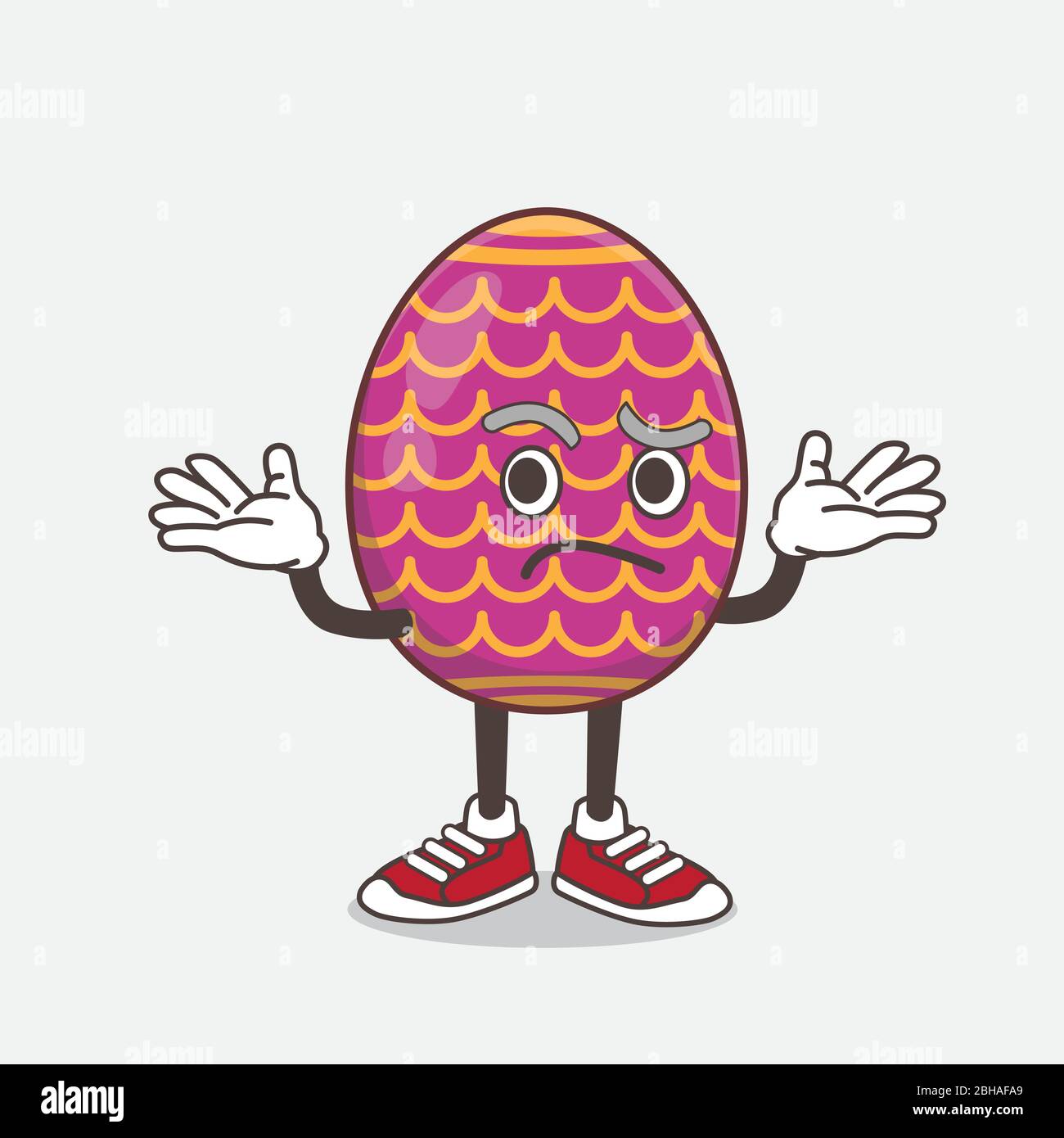 Illustration of Easter Egg Mascot Vector Character with Pose Stock ...