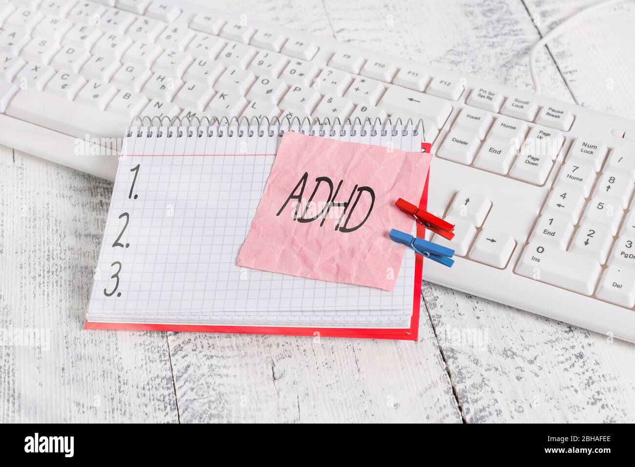Handwriting text writing Adhd. Conceptual photo Mental health disorder ...