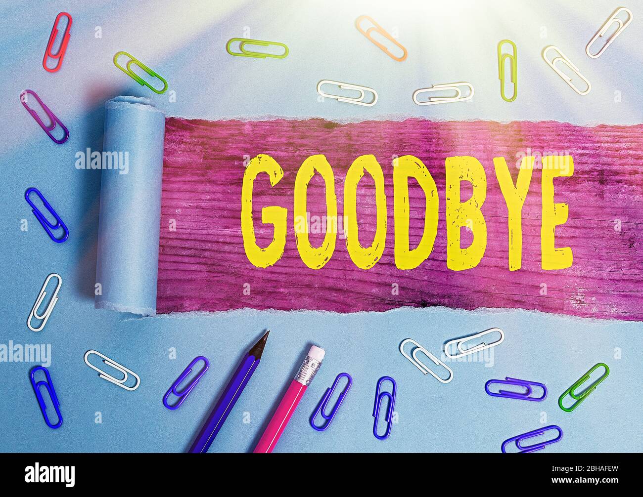 Text sign showing Goodbye. Business photo text used to express good ...