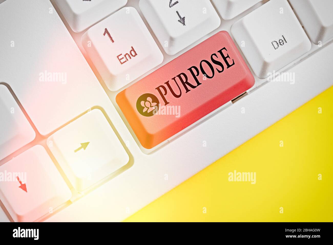 Conceptual hand writing showing Purpose. Concept meaning The reason for ...