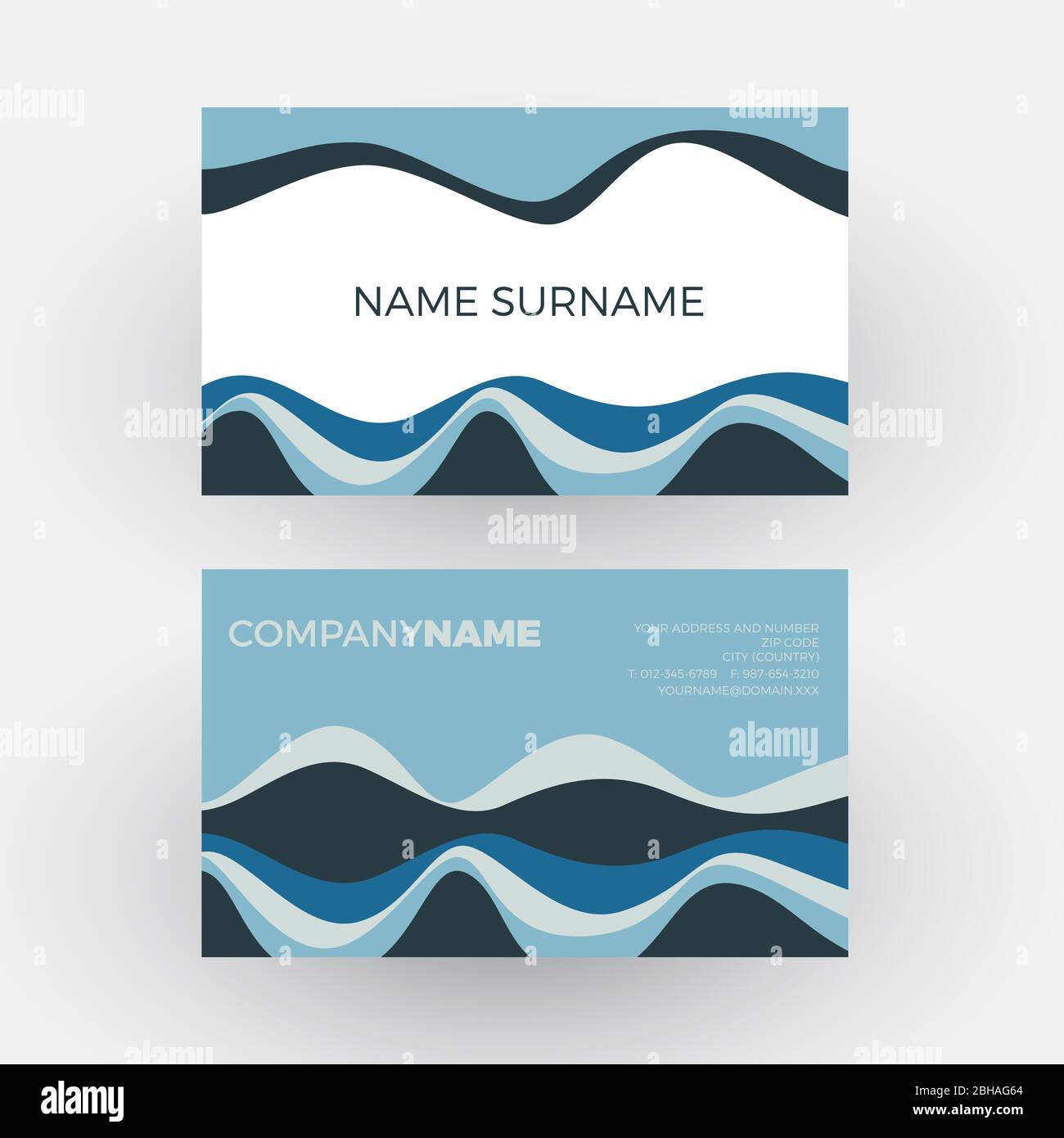 Waves in blue Stock Vector Images - Alamy