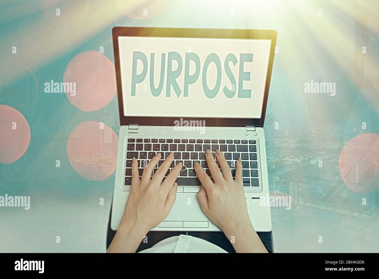 Conceptual hand writing showing Purpose. Concept meaning The reason for ...