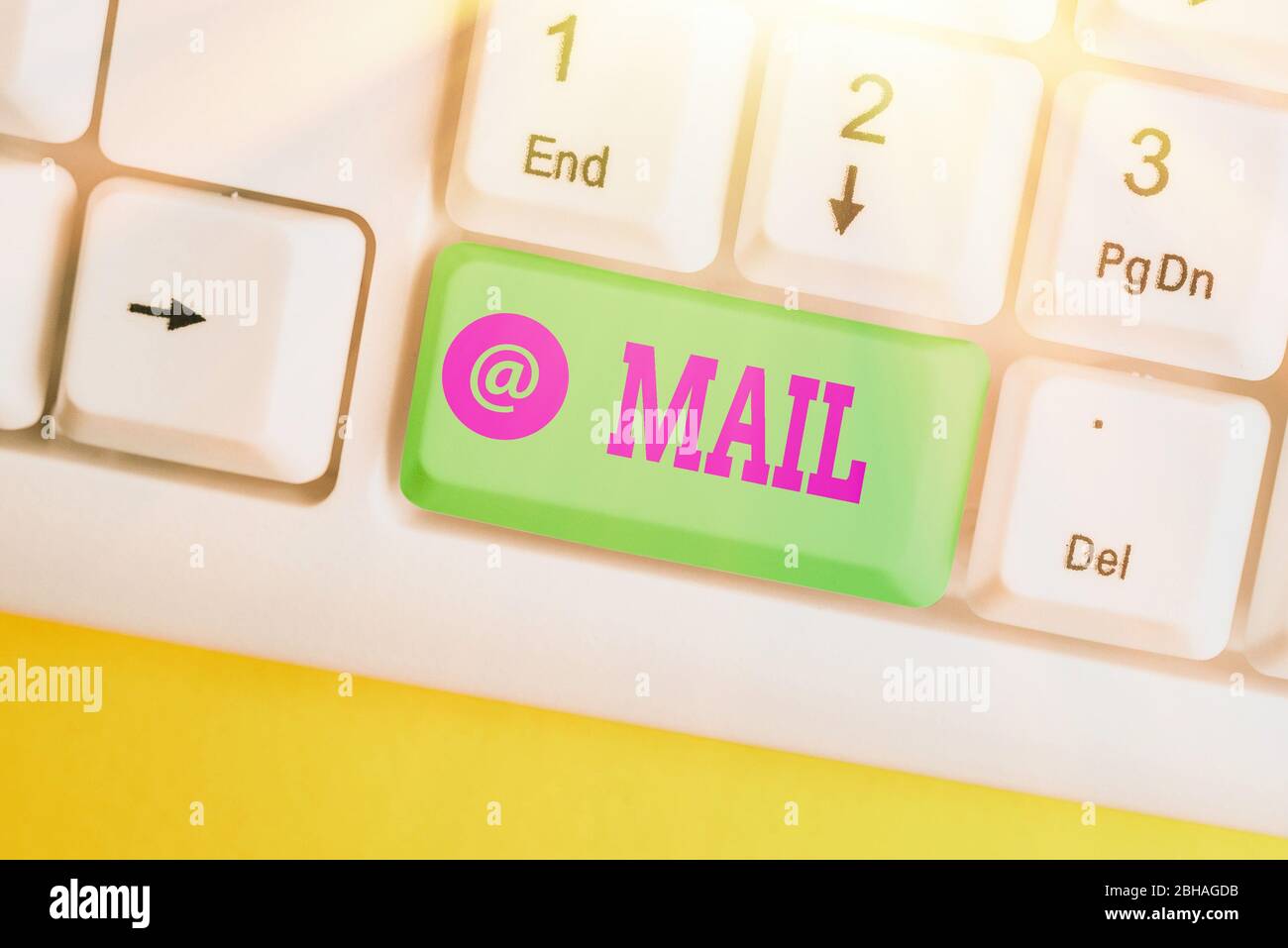 Conceptual hand writing showing Mail. Concept meaning letters or parcel ...