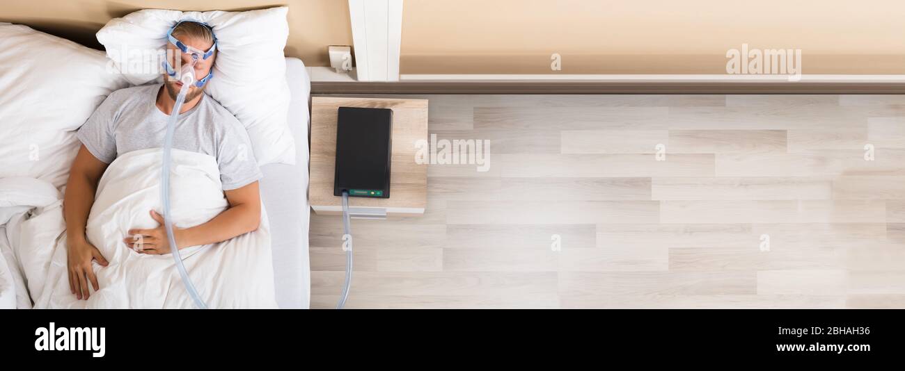 CPAP Apnea Oxygen Machine Equipment And Mask Stock Photo - Alamy