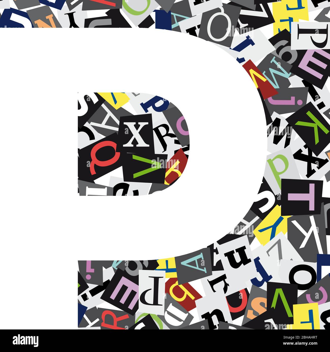 Vector geometric initial letter P on confused alphabet Stock Vector ...
