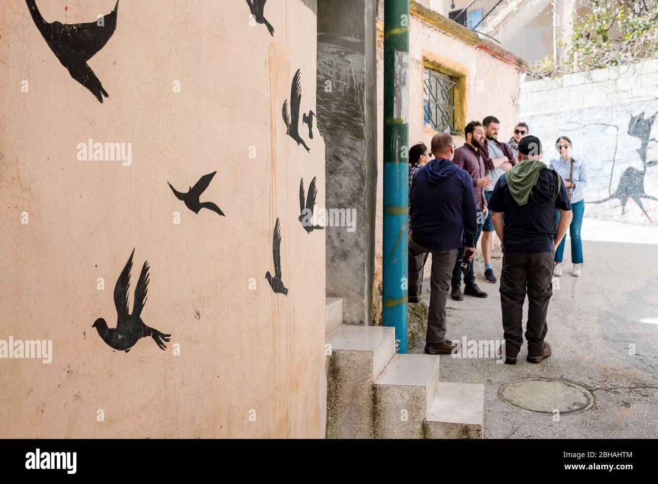 Aida refugee camp in Bethlehem, Palestine Stock Photo - Alamy