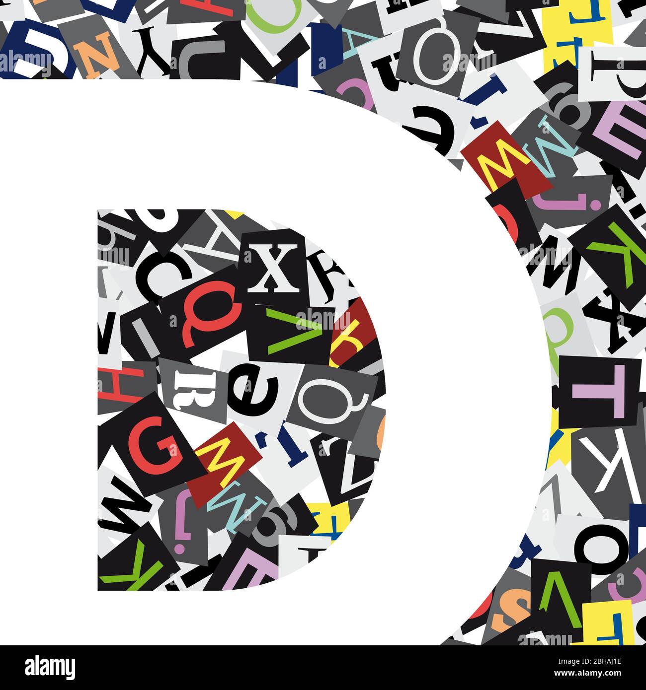 Vector geometric initial letter D on confused alphabet Stock Vector ...