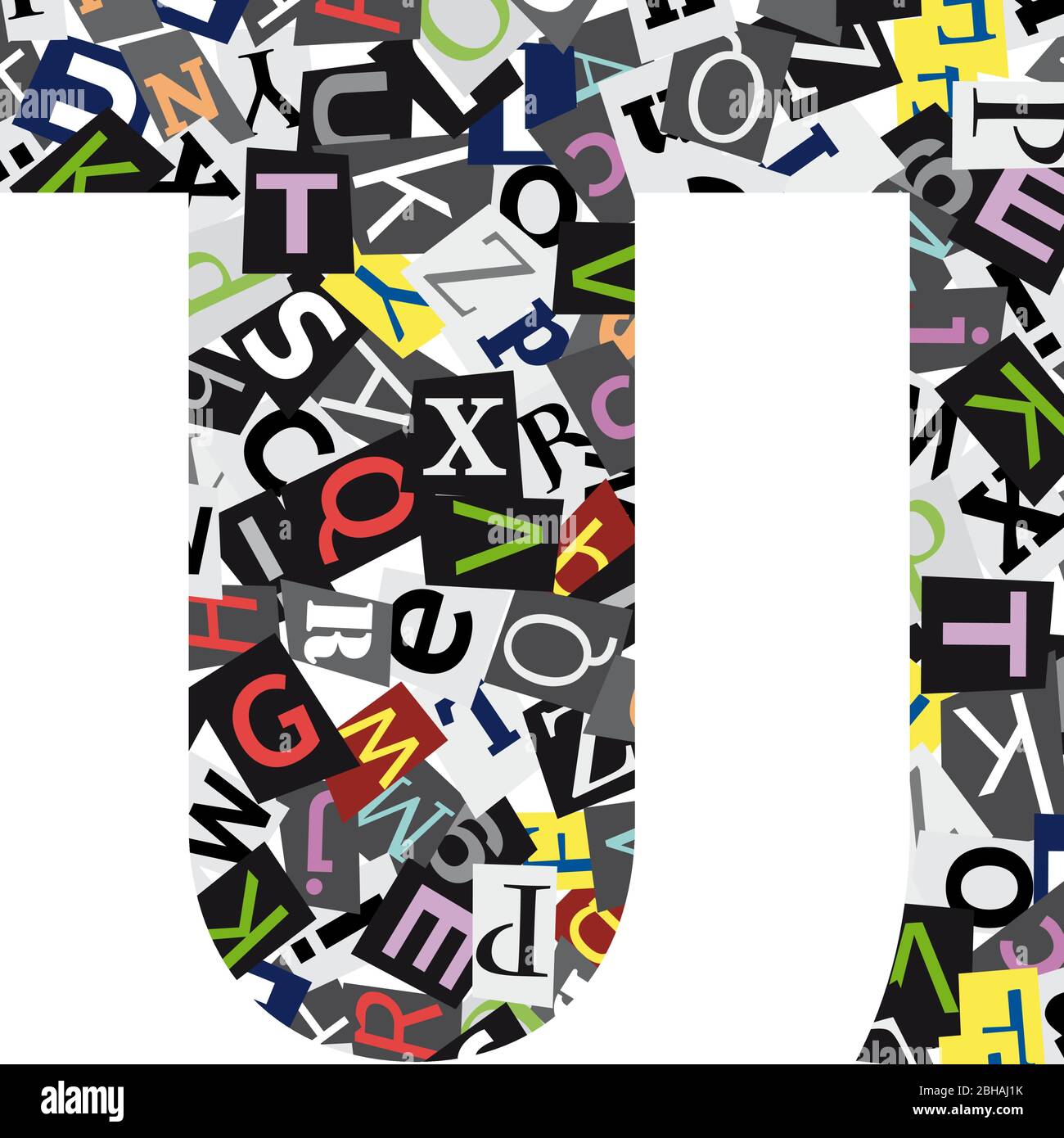 Vector geometric initial letter U on confused alphabet Stock Vector ...