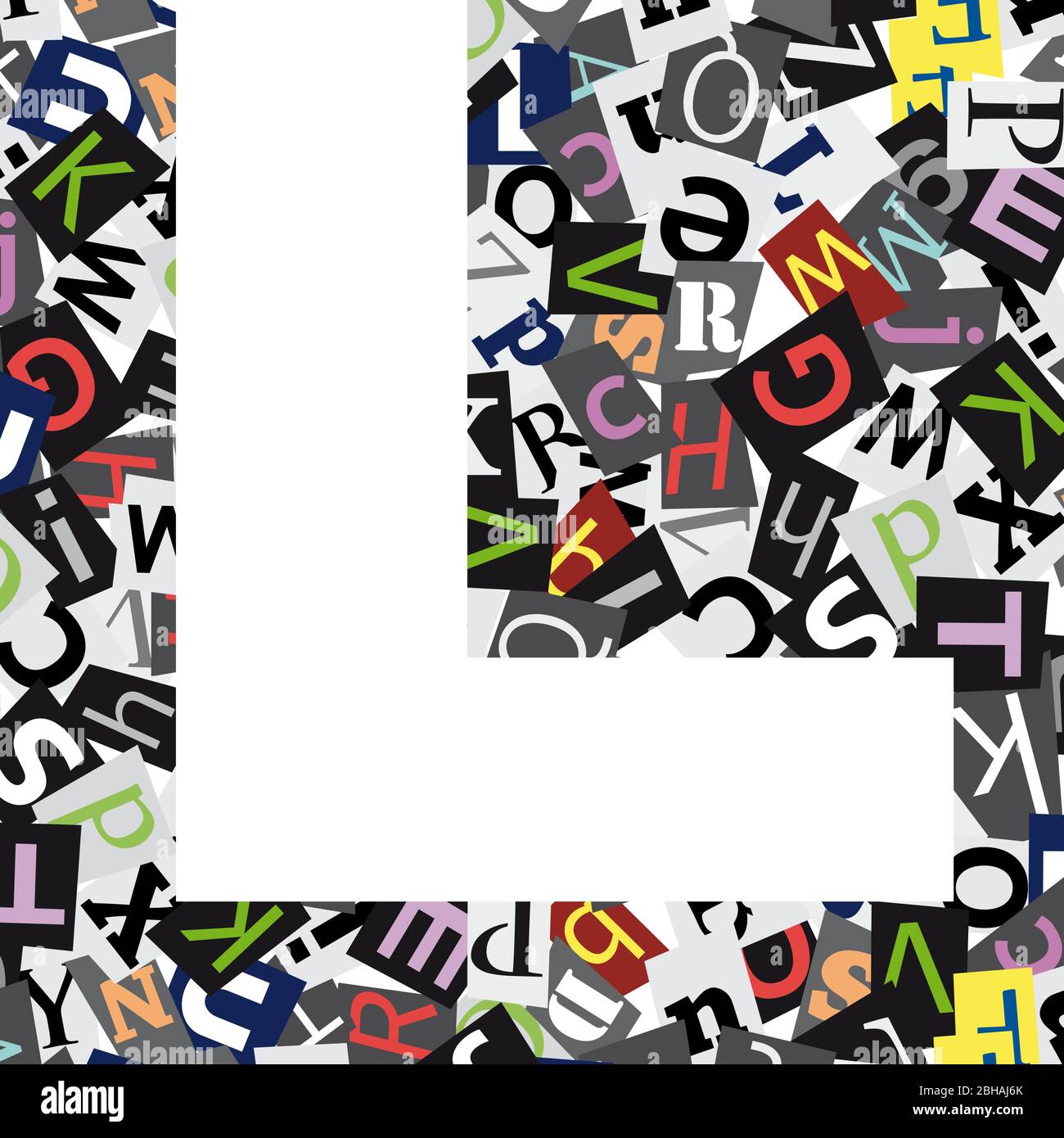 Vector geometric initial letter L on confused alphabet Stock Vector ...