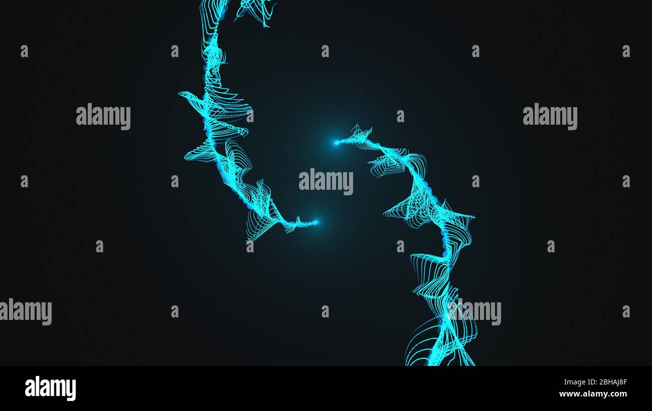 Opening intro. Light, rotation Particles and Shockwave. 3d rendered ...