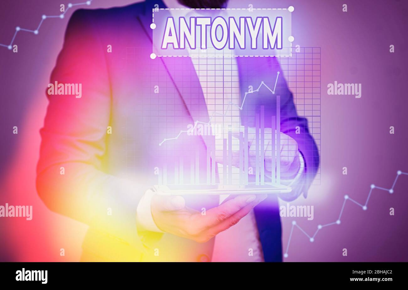 Conceptual hand writing showing Antonym. Concept meaning word or phrase ...