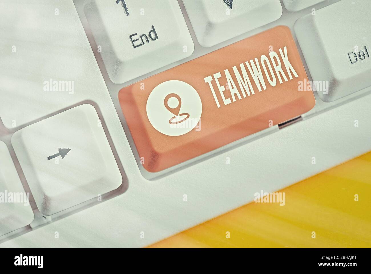 Handwriting text Teamwork. Conceptual photo combined action of group ...