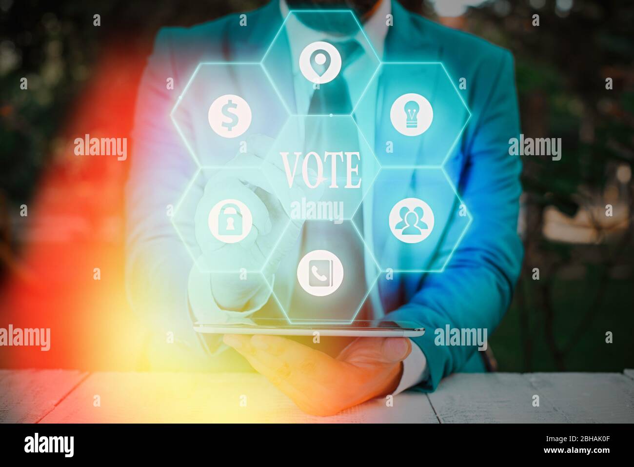 Conceptual hand writing showing Vote. Concept meaning Act of expressing ...