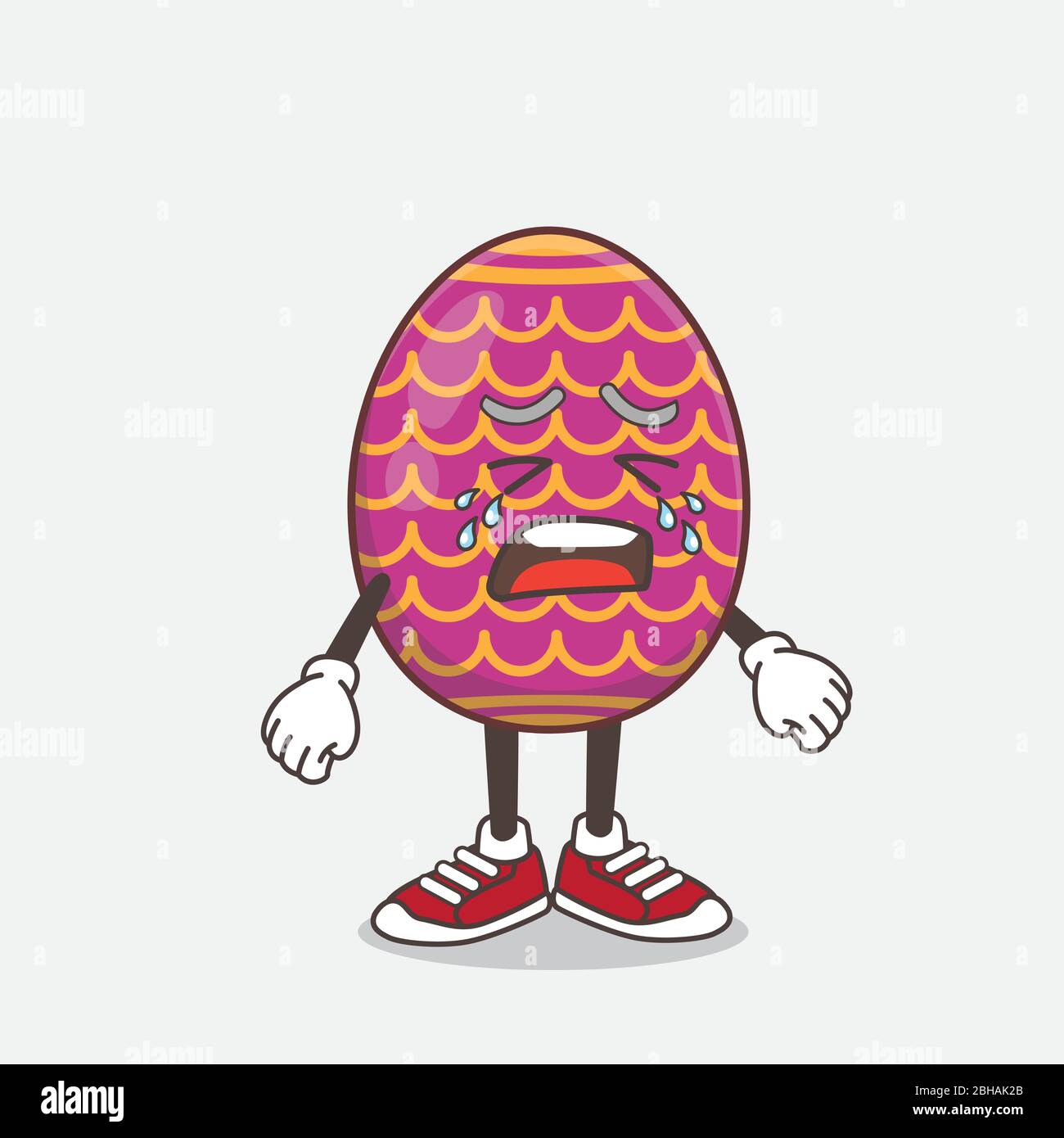 Illustration of Easter Egg Mascot Vector Character with Pose Stock ...