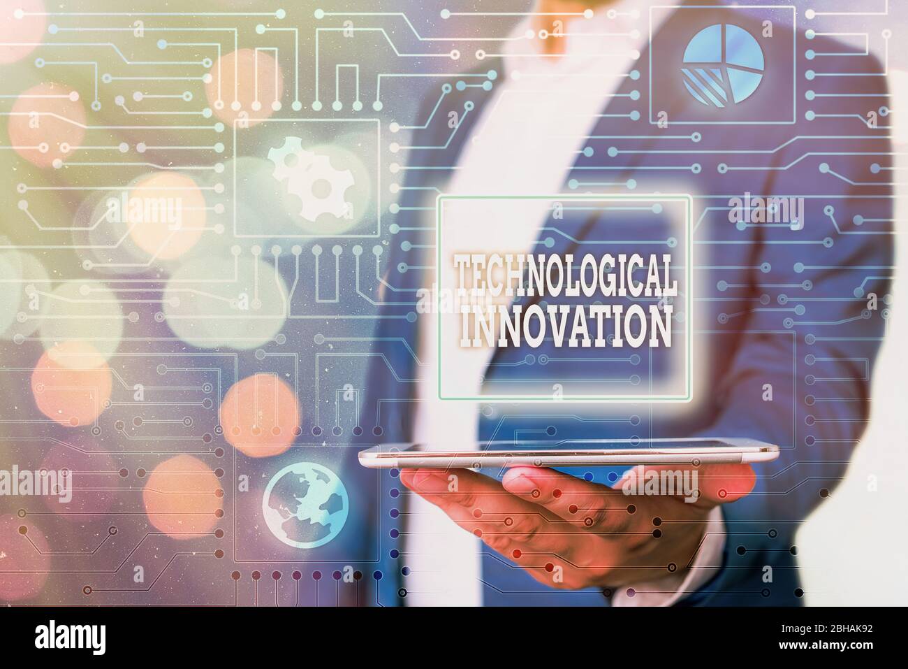 Text sign showing Technological Innovation. Business photo showcasing ...