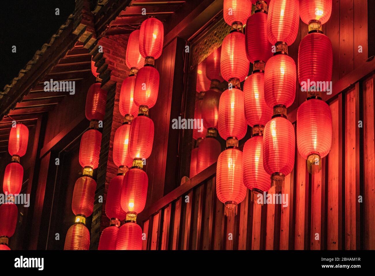 Asia, People's Republic of China, South China, red lanterns in Guilin ...