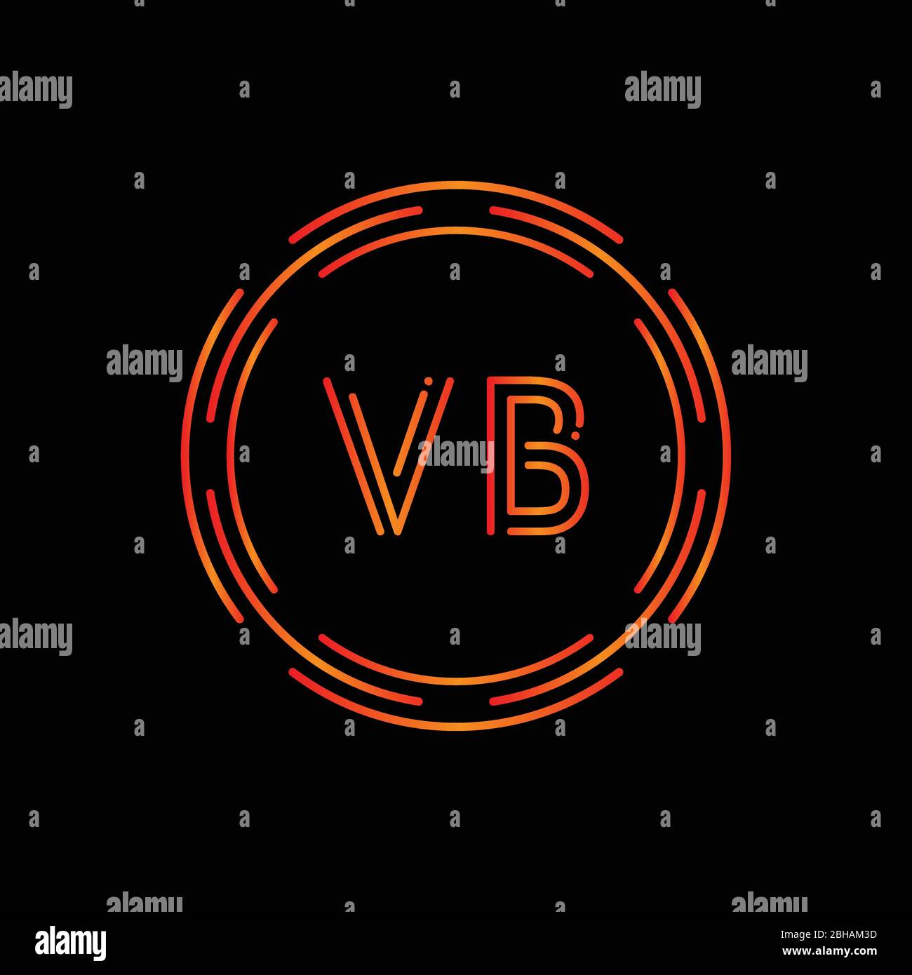 Creative Letter VB Logo Creative Typography Vector Template. Digital ...