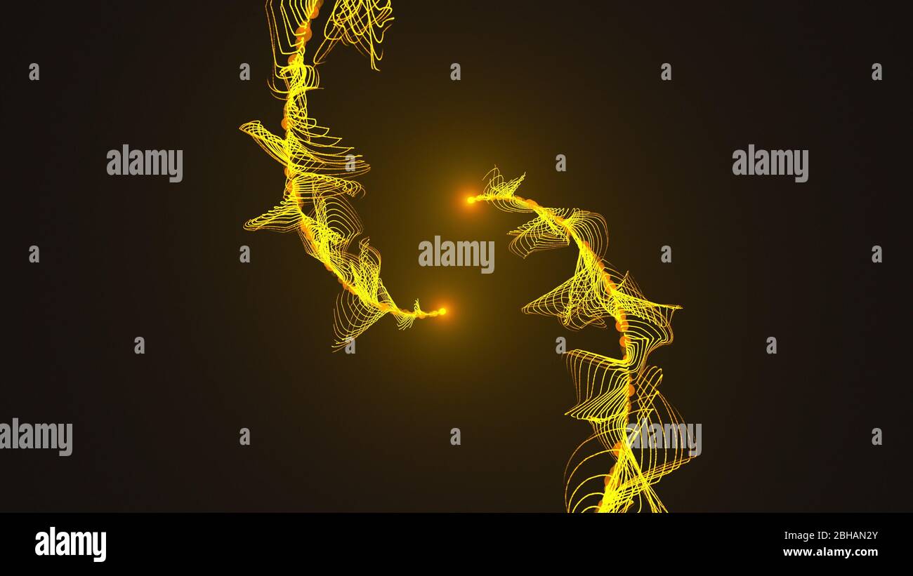 Opening intro. Light, rotation Particles and Shockwave. 3d rendered ...