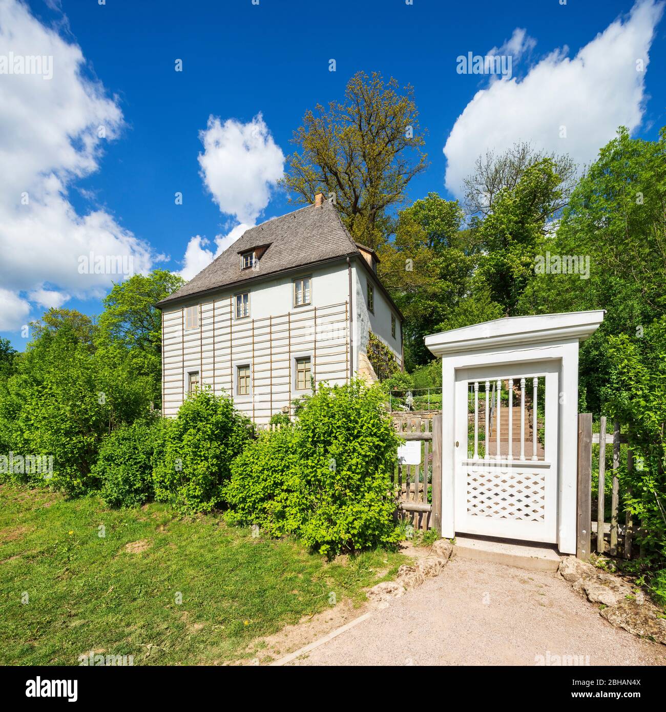 Germany, Thuringia, Weimar, Goethe's garden house in the park on the ...