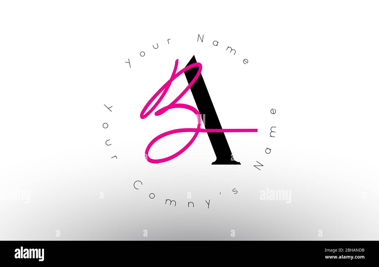 Letter AB signature minimalistic monogram vector logo. Simple AB Icon ...