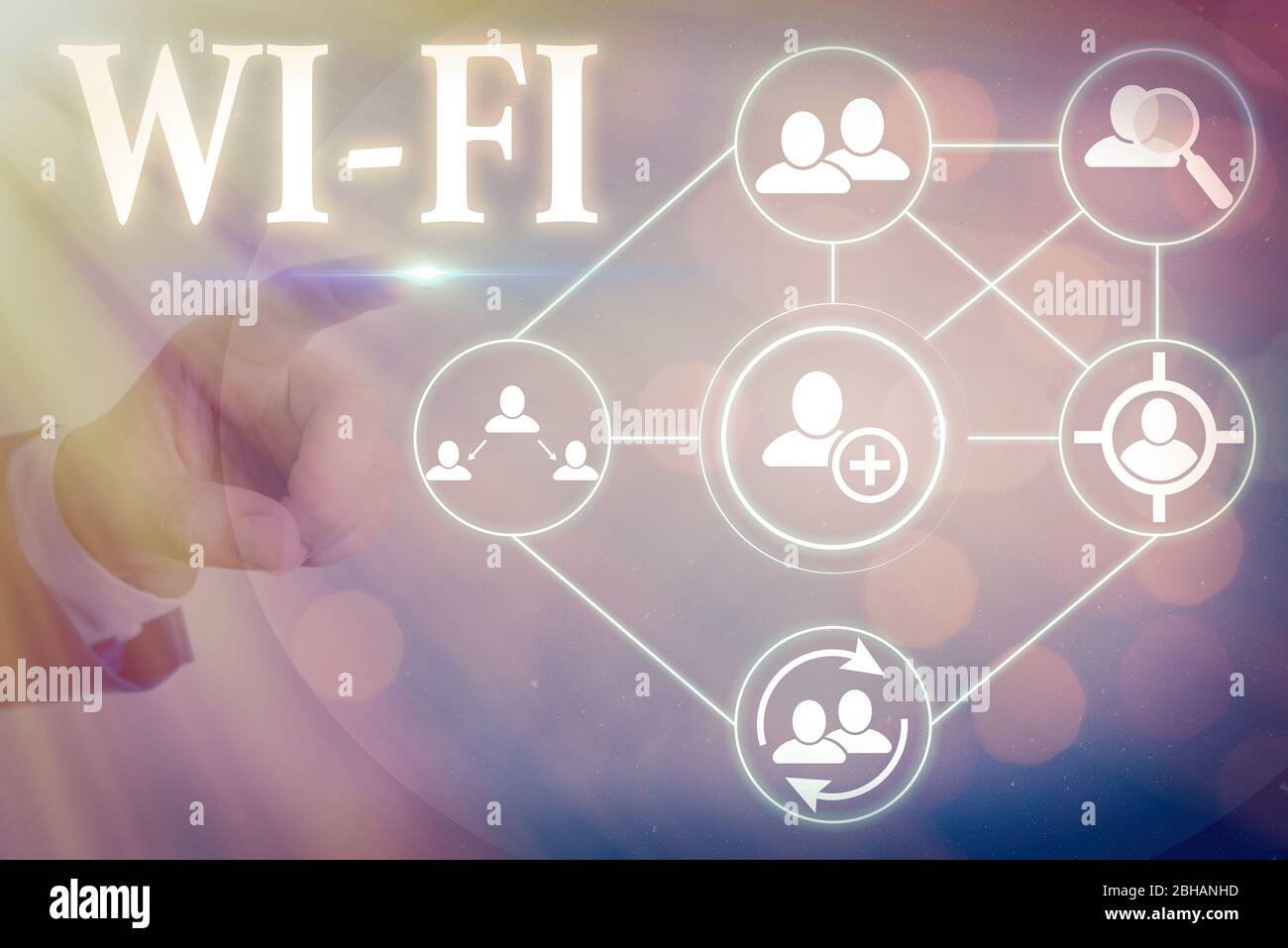 Conceptual hand writing showing Wi Fi. Concept meaning radio ...