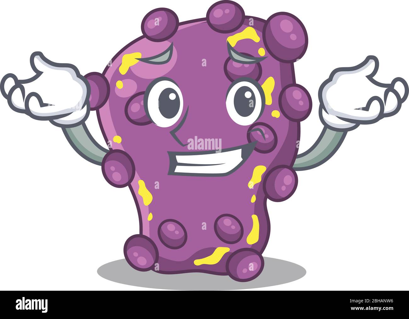 A picture of grinning shigella cartoon design concept Stock Vector ...