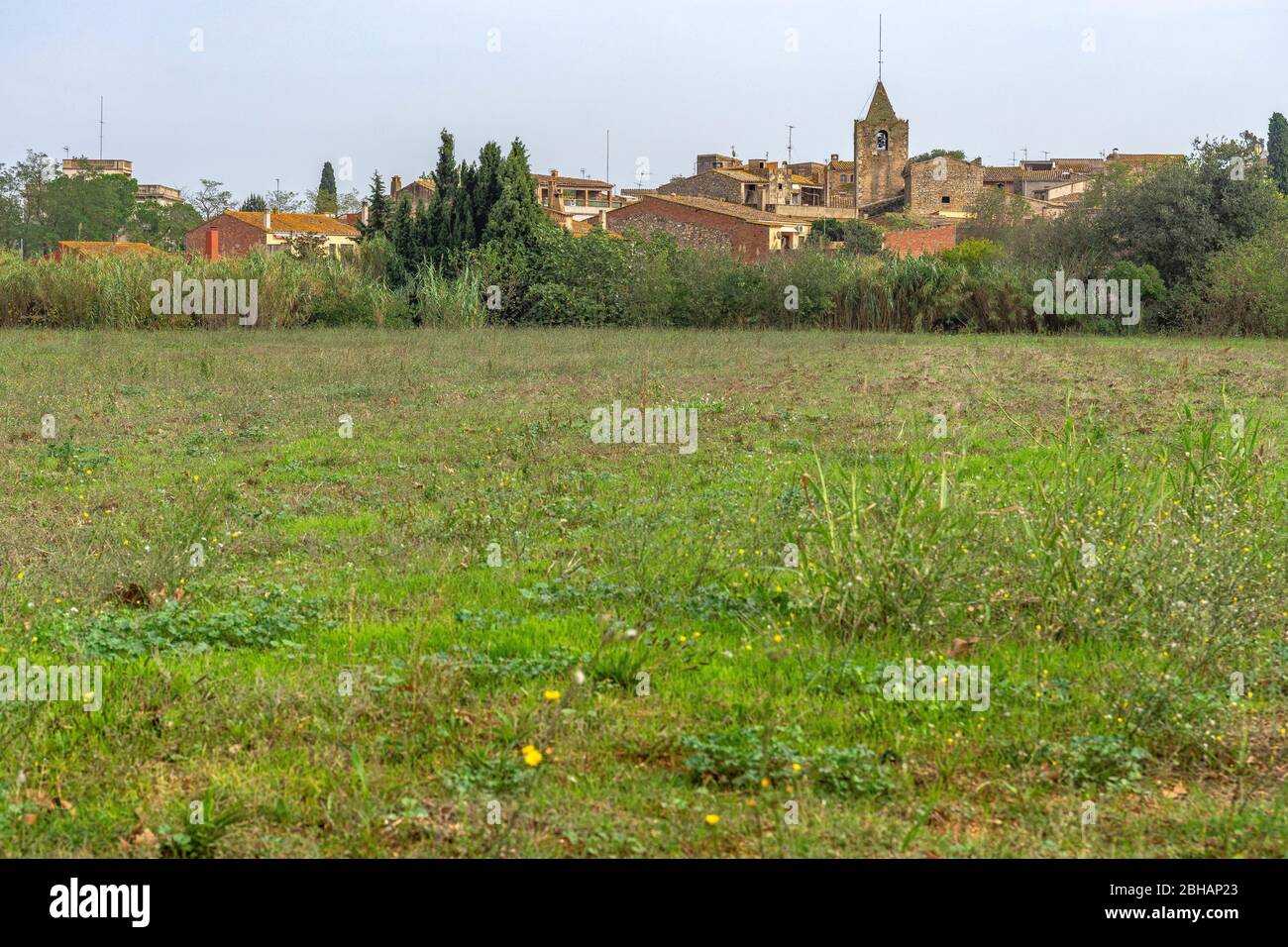 Europe, Spain, Catalonia, Costa Brava, view of the place Peratallada in ...