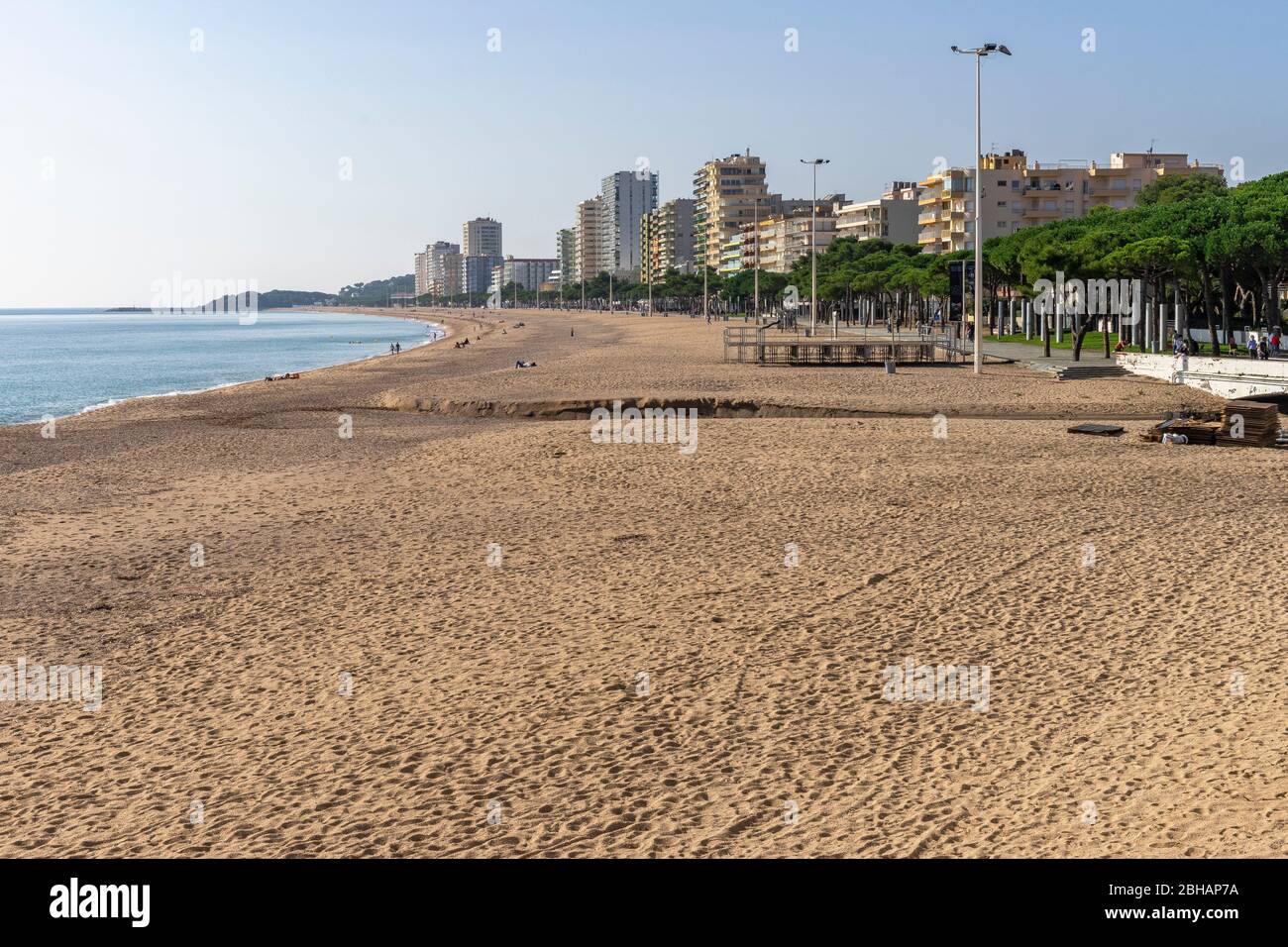 Europe, Spain, Catalonia, Costa Brava, view of the beach of Platja d ...