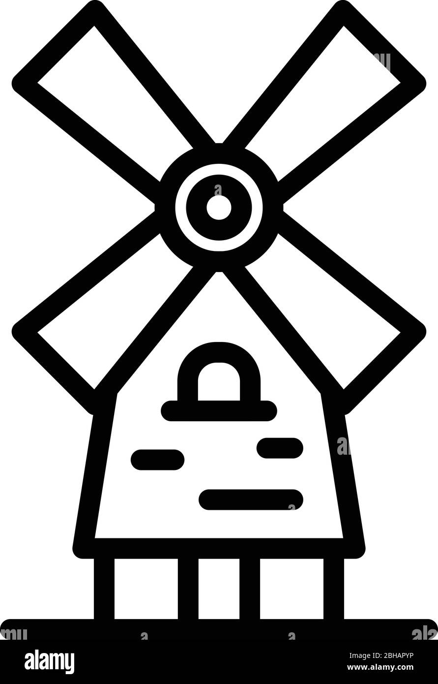 Farm windmill icon, outline style Stock Vector Image & Art - Alamy