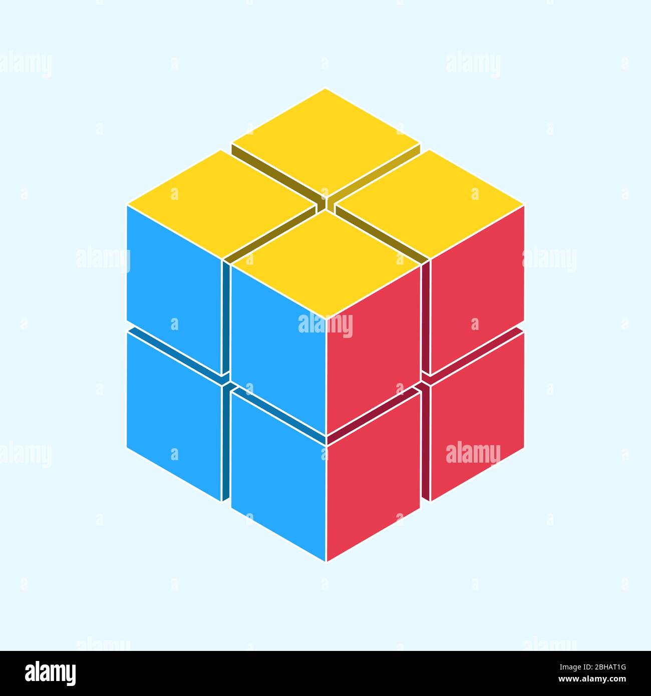 Rubik, great design for any purposes. Abstract geometric illustration ...
