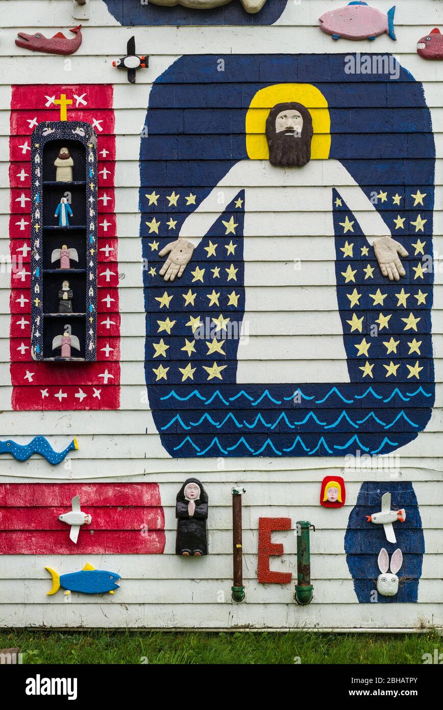 Canada, Nova Scotia, Murphys Cove, Folk Art display Stock Photo - Alamy