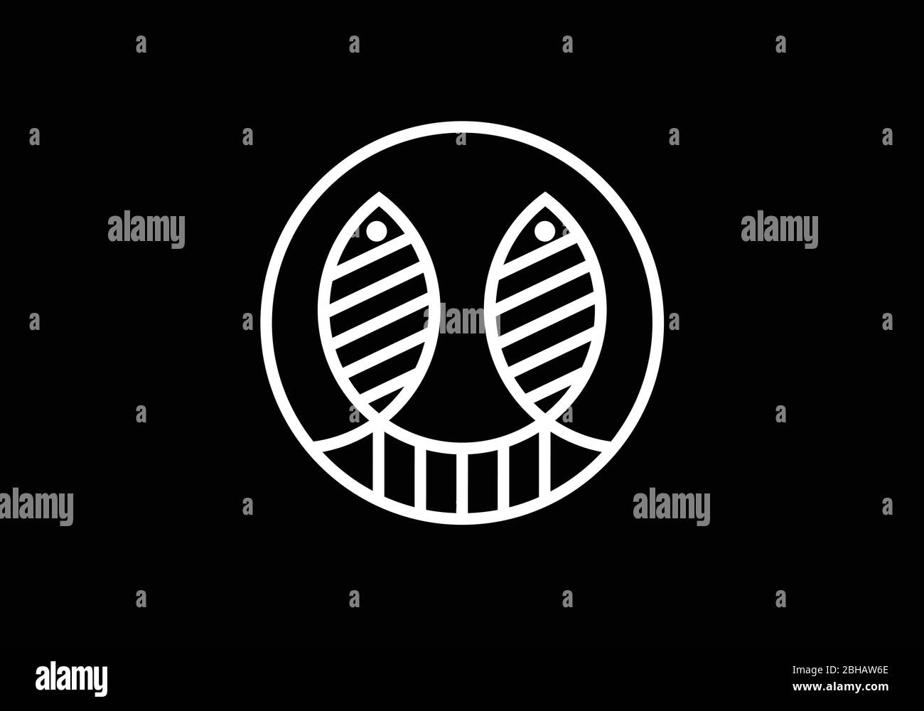 Fish symbol. Fresh seafood logo template design. Fishing logo Stock ...