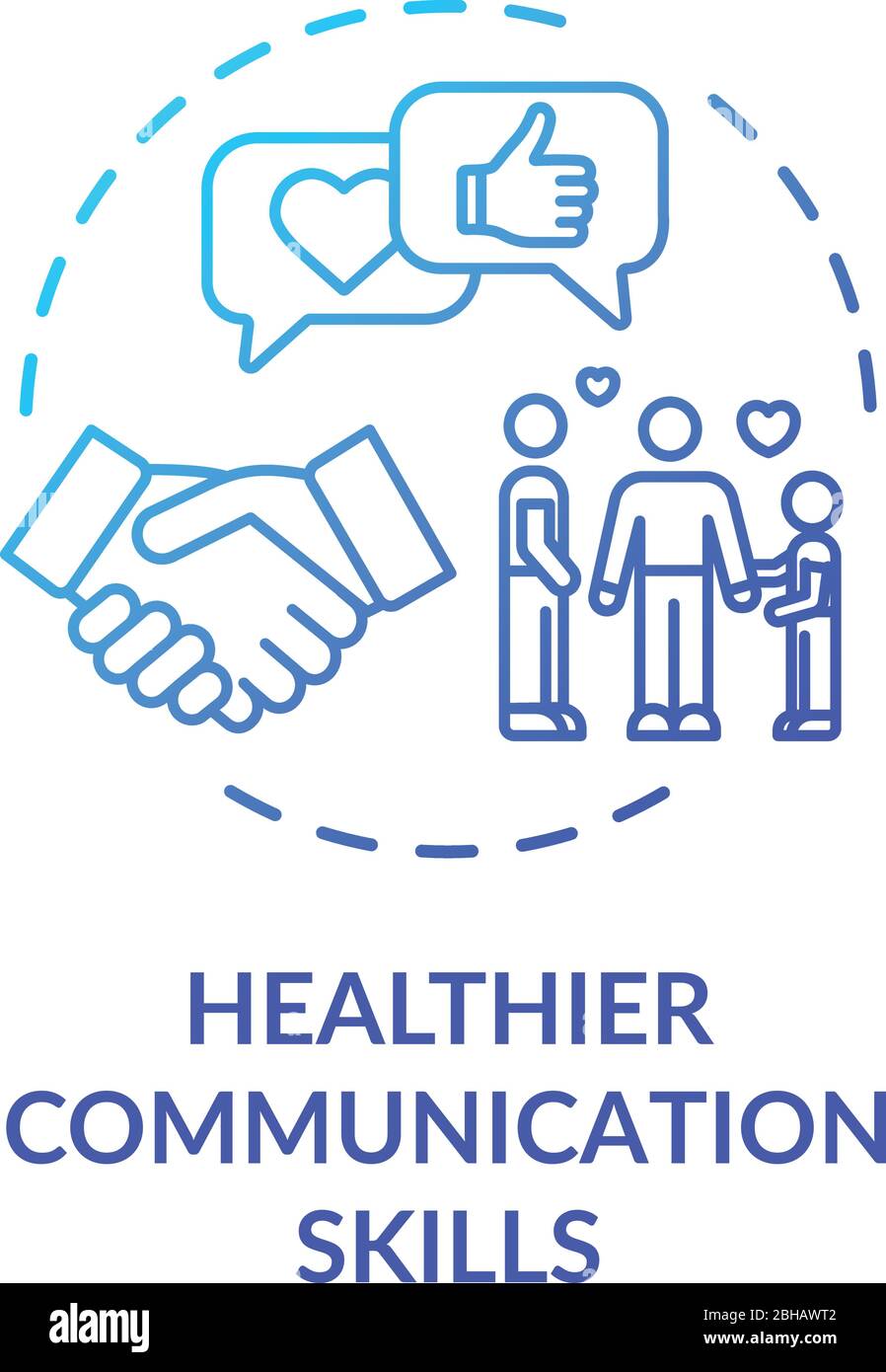 Healthier communication skills concept icon Stock Vector Image & Art ...