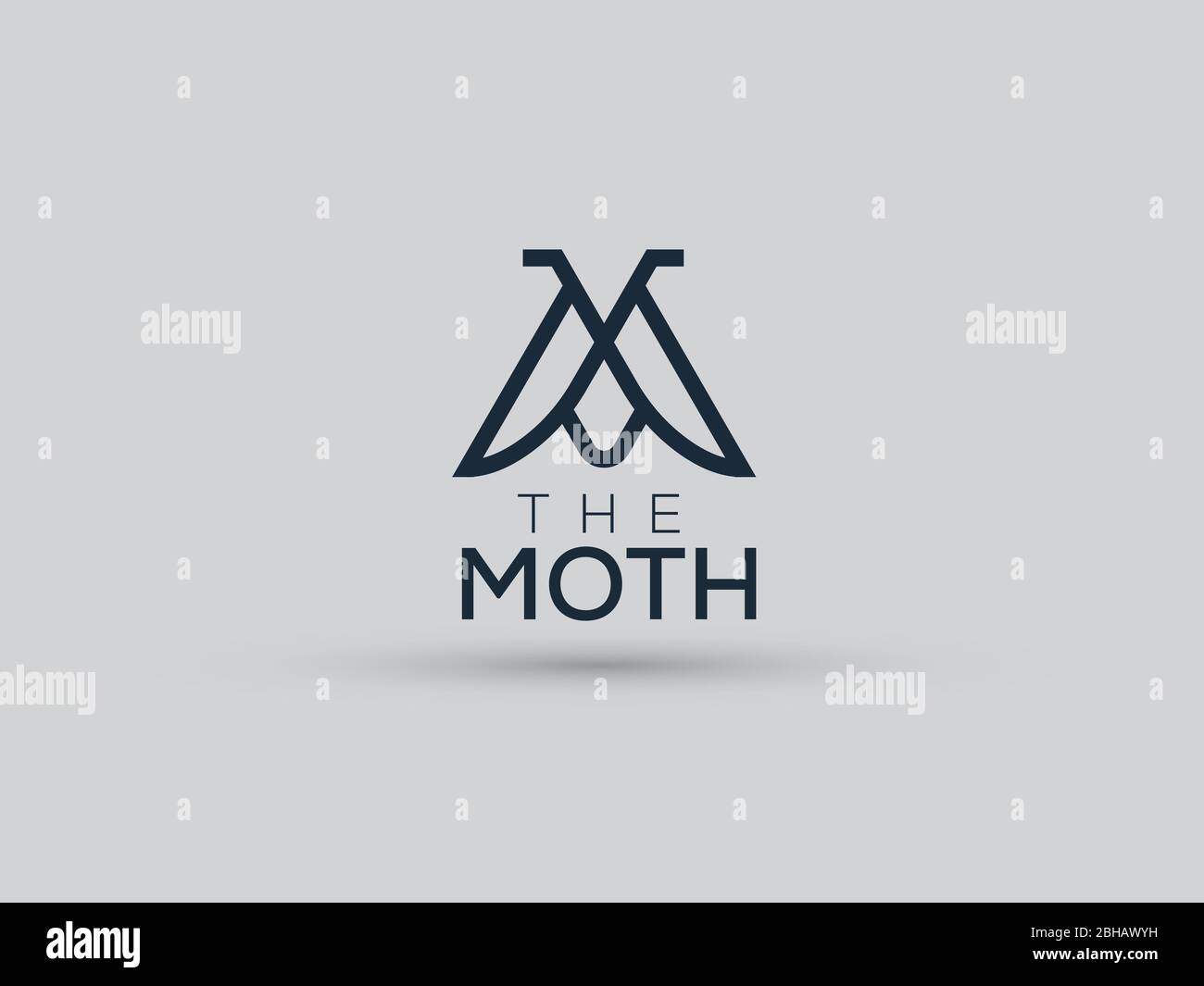 Moth Logo Minimalist Elegant Luxury Stock Vector Image & Art - Alamy