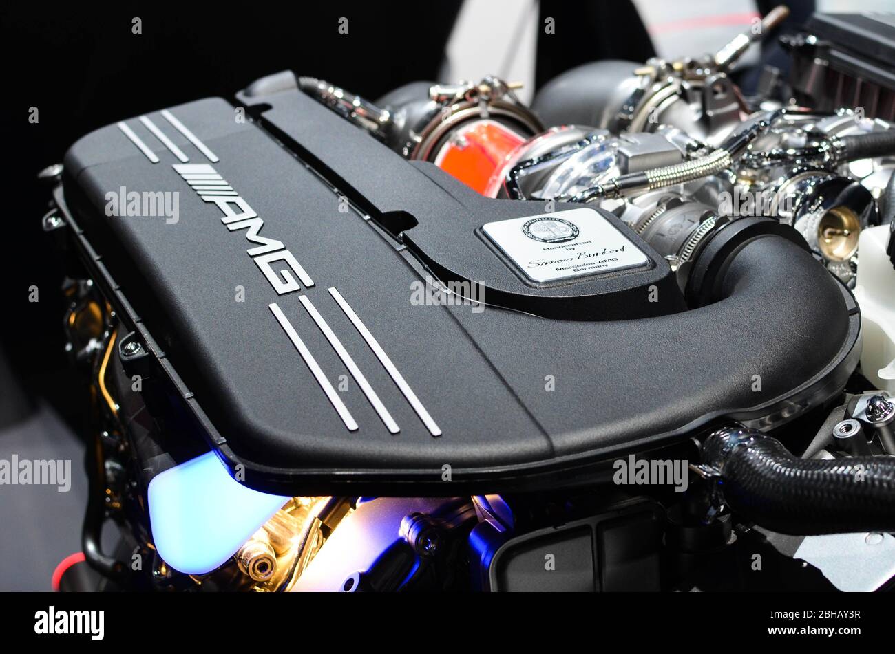 Mercedes-Benz AMG Engine at MIAS 2016 Stock Photo - Alamy