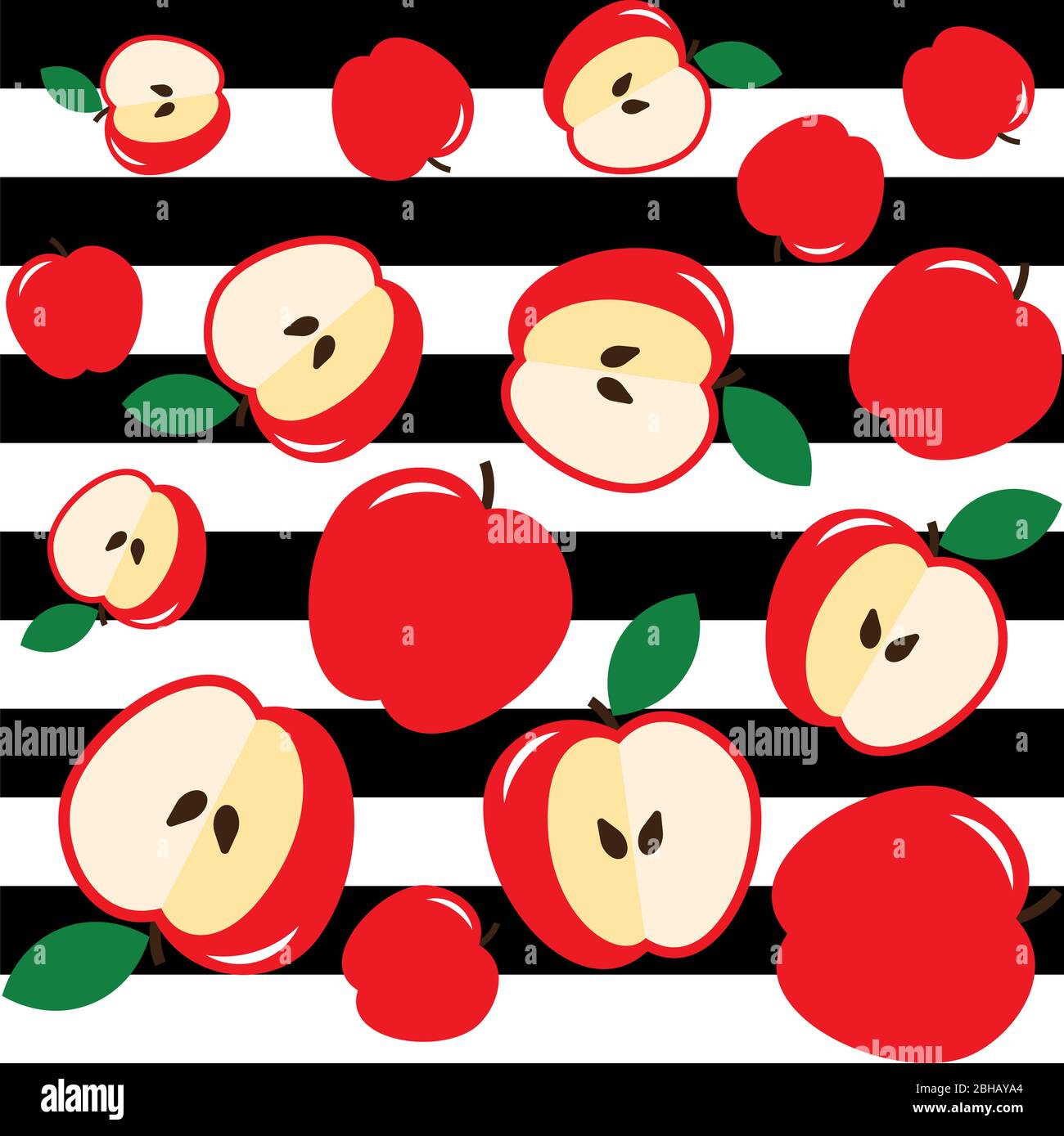 Seamless pattern black apples hi-res stock photography and images - Alamy